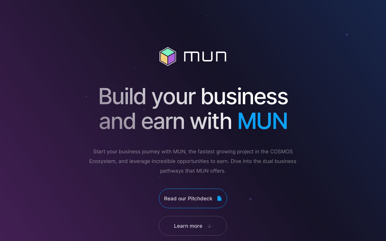 Build a business with MUN Blockchain